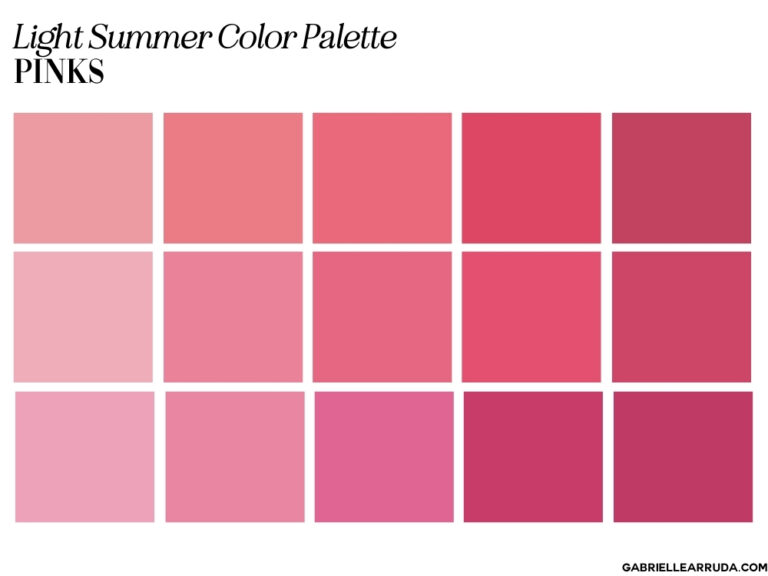 Seasonal Color Palettes: Your Best Pinks | Gabrielle Arruda