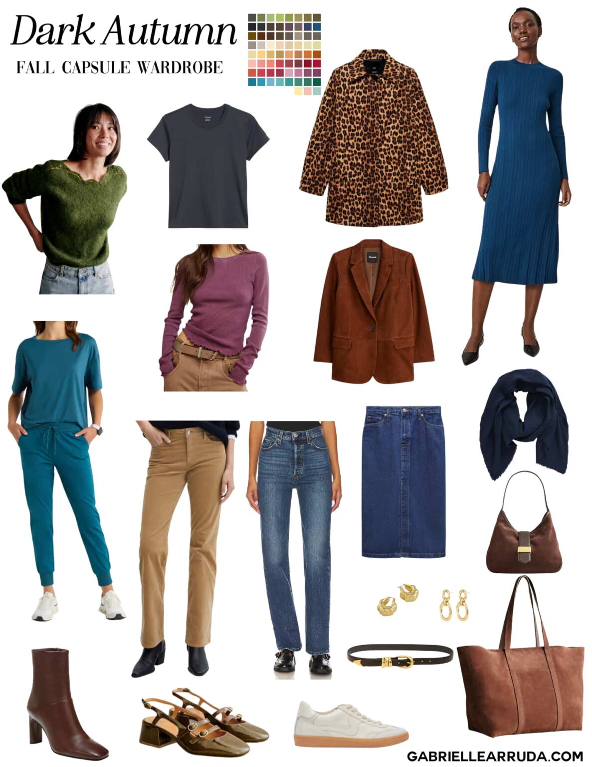 Fall Capsule Wardrobe: 12 Seasonal Color Palettes | Gabrielle Arruda