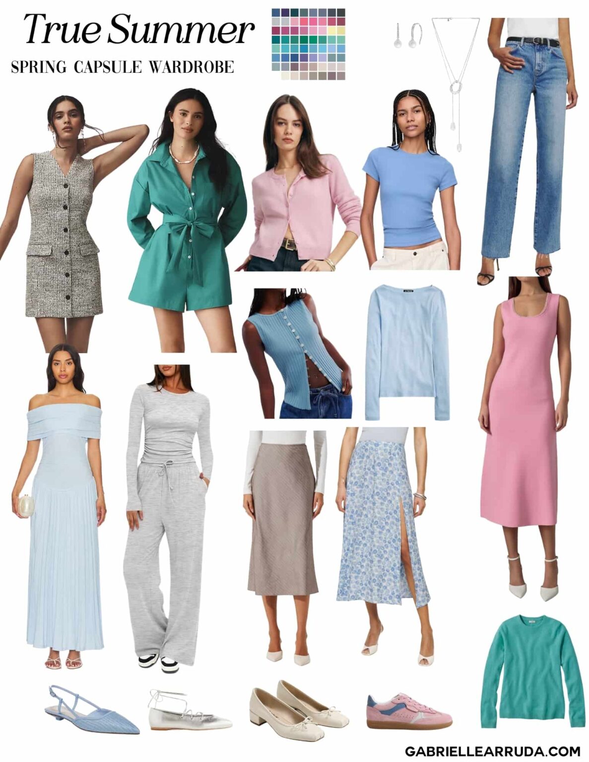 Spring Capsule Wardrobe: 12 Seasonal Color Palettes {2025} | Gabrielle ...